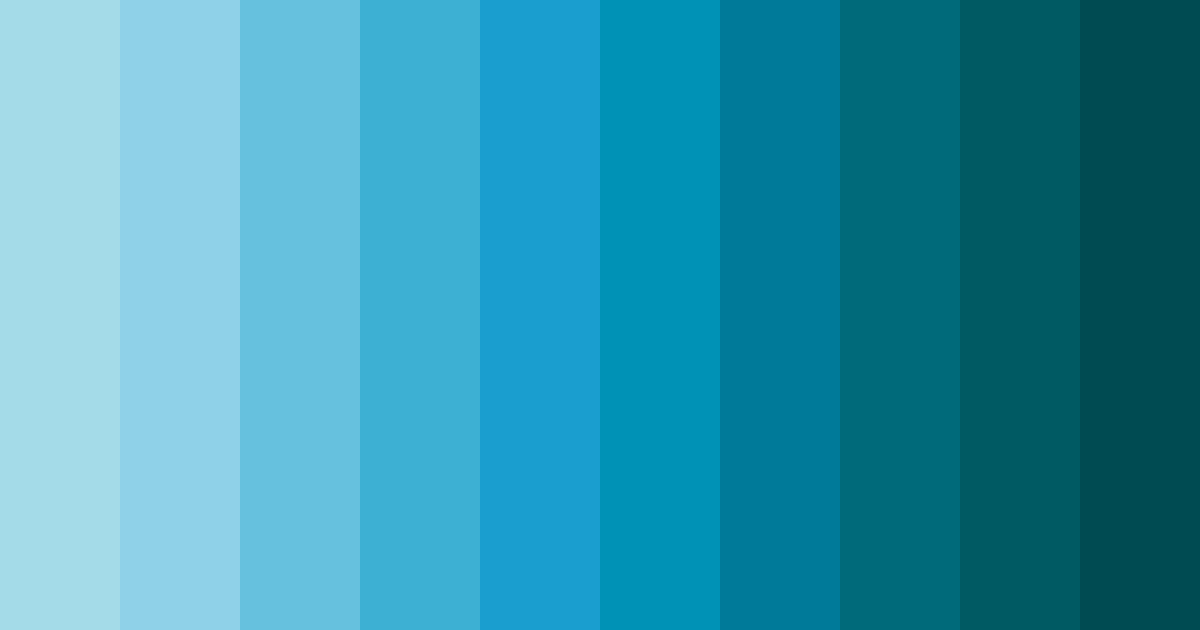 Tiffany Blue Oasis Color Palette - ColorDrop