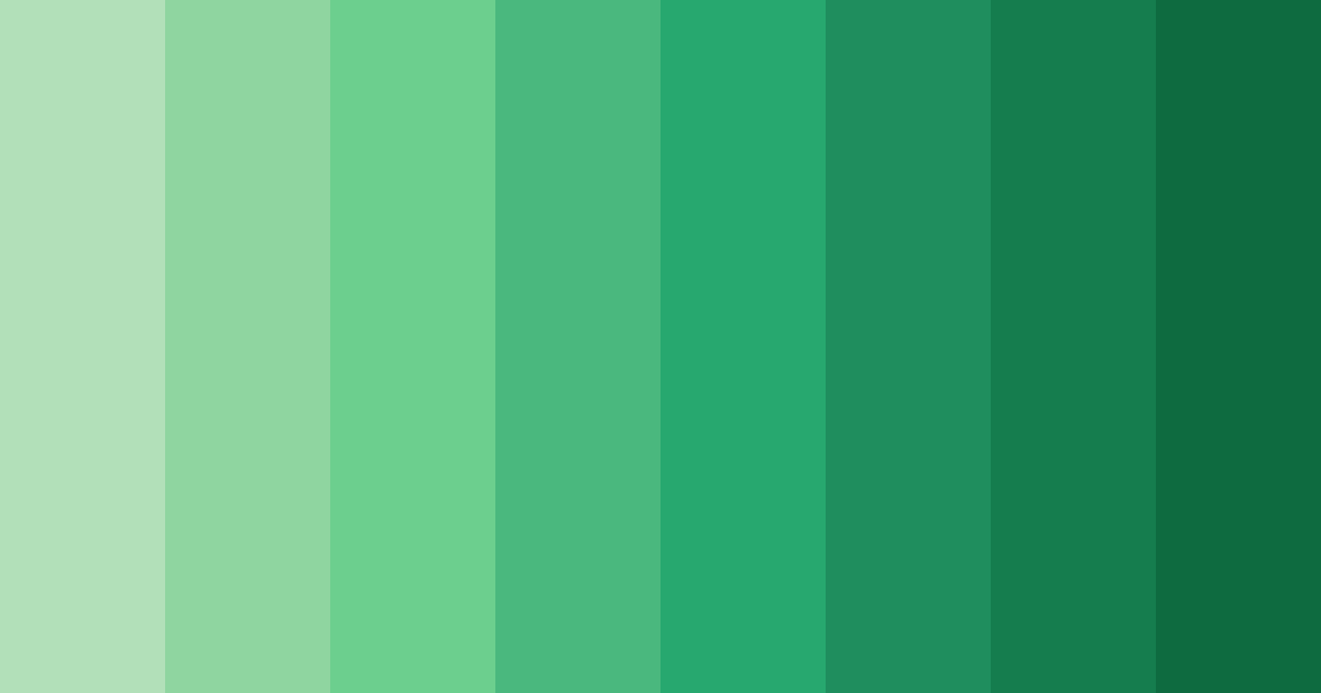 Shades of Green Color Palette - ColorDrop