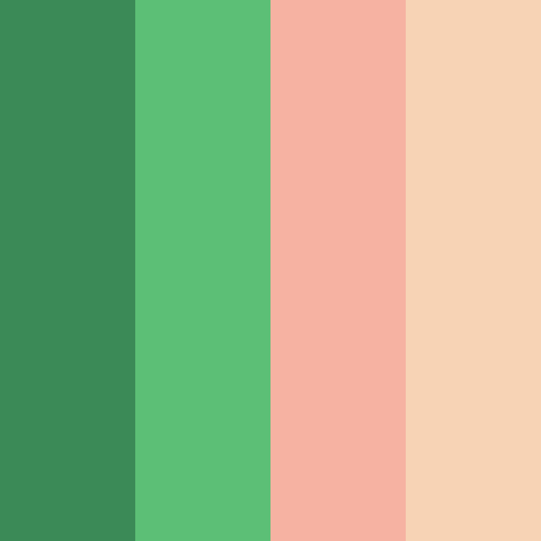 Melon Emerald Warmth Color Palette - ColorDrop