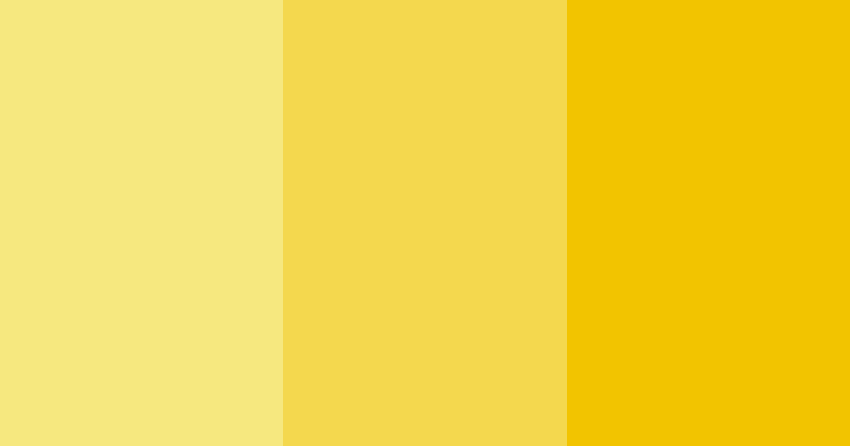Bright Yellow Color Palette - ColorDrop