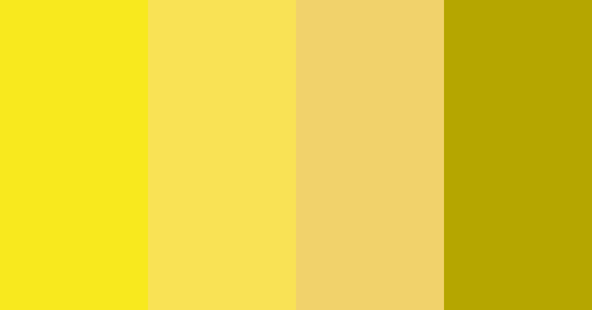 Bright Yellow Color Palette - ColorDrop