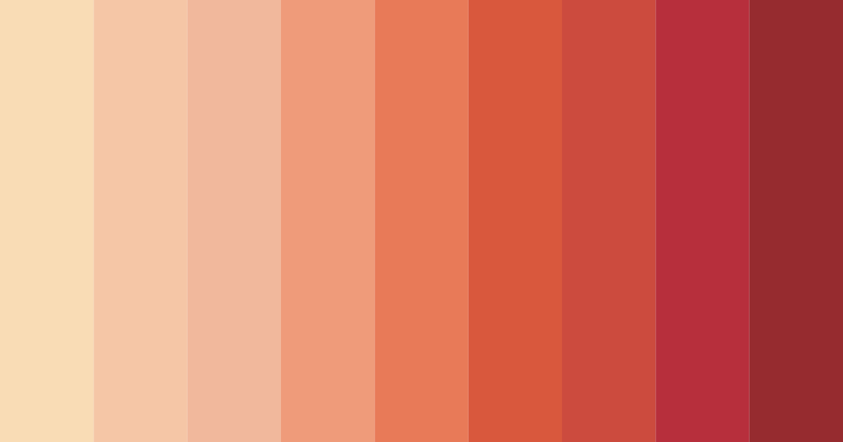 Shades of Peach Color Palette - ColorDrop